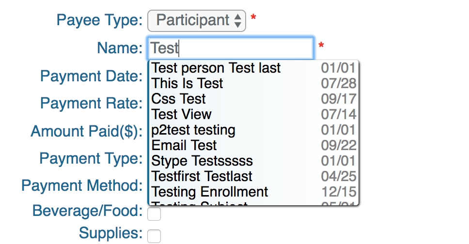 Add Participant Payment – Welcome to the COINS Support Center!