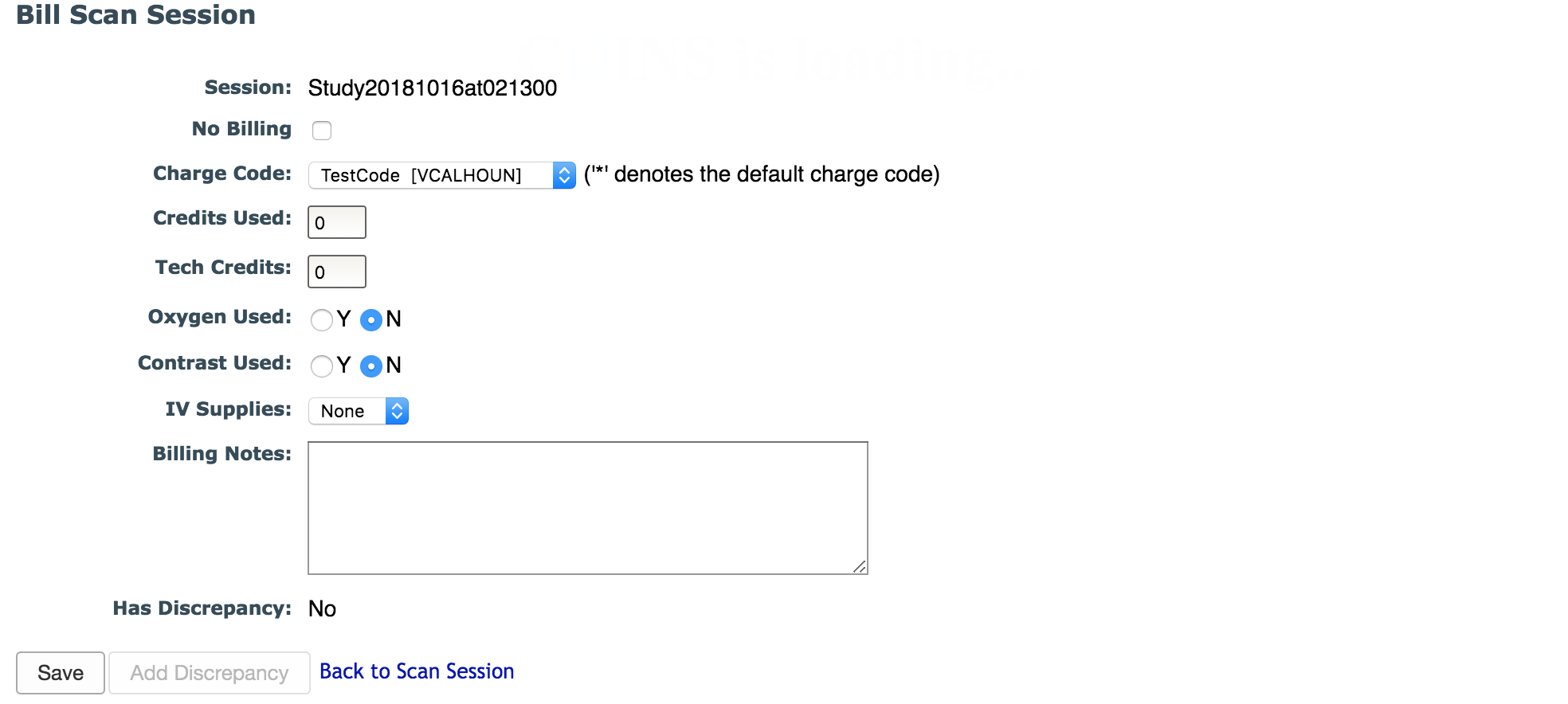 Scan Session Details – Welcome to the COINS Support Center!