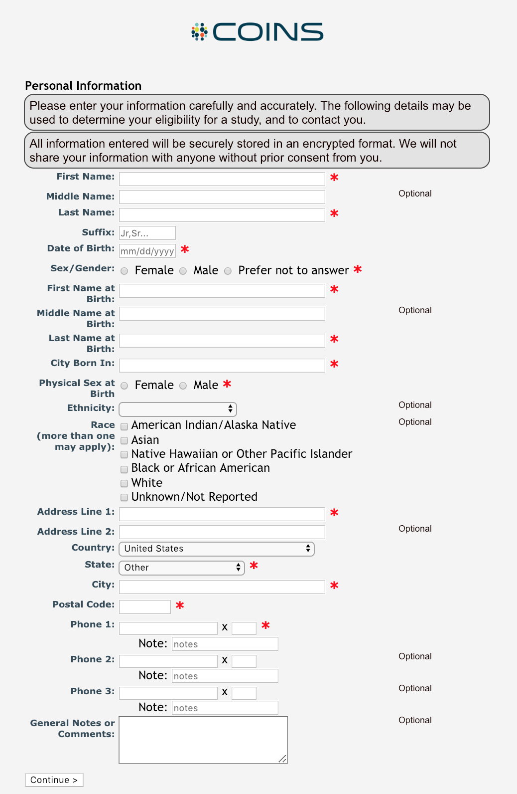 Self Enrollment – Welcome to the COINS Support Center!