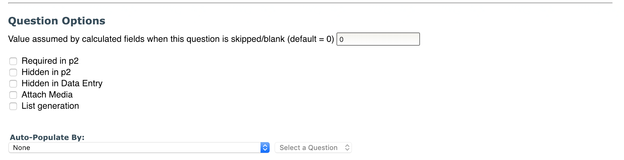 Question Options – Welcome to the COINS Support Center!