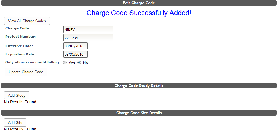 List Charge Codes – Welcome to the COINS Support Center!